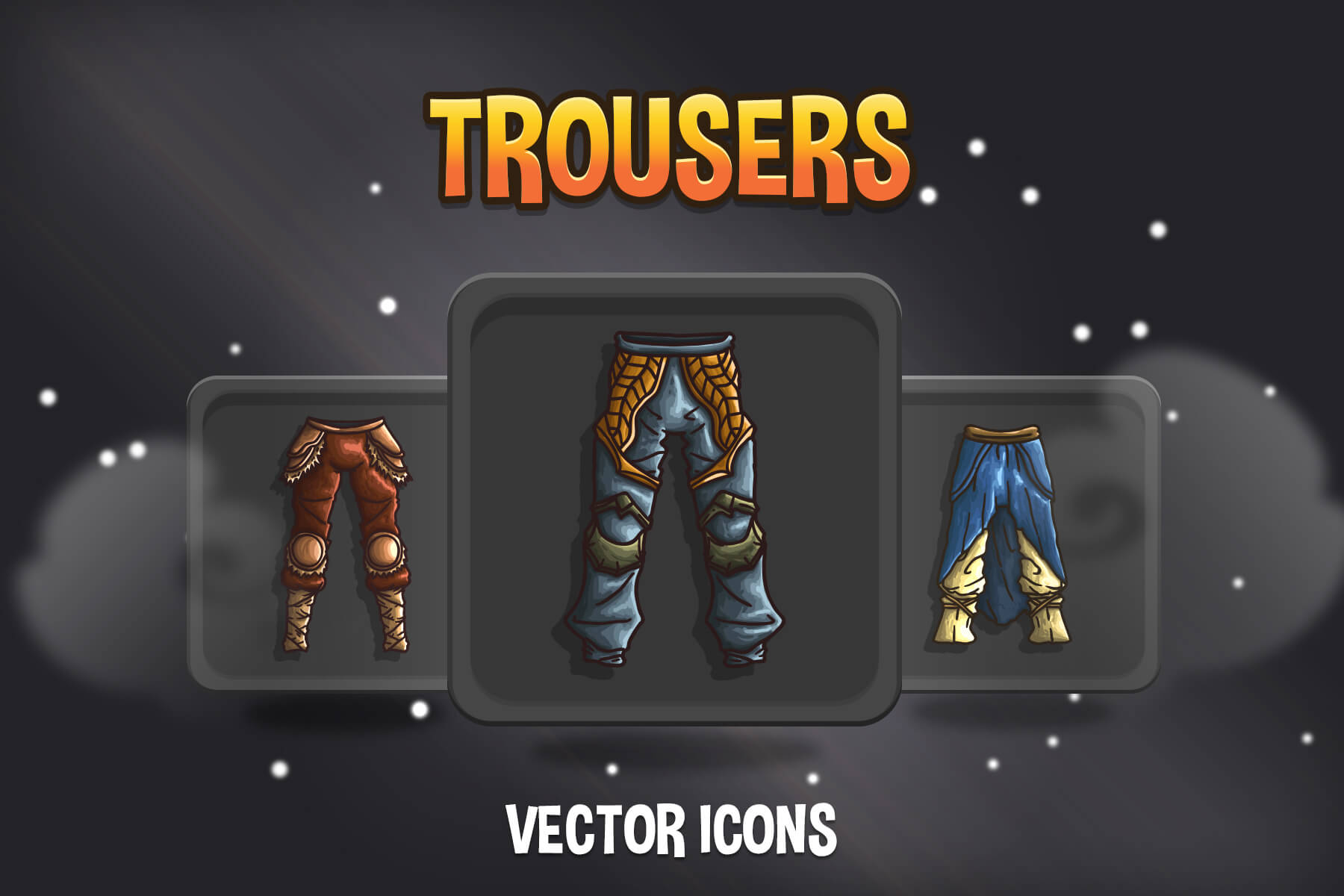 48 Trousers Icon Pack by Free Game Assets (GUI, Sprite, Tilesets)