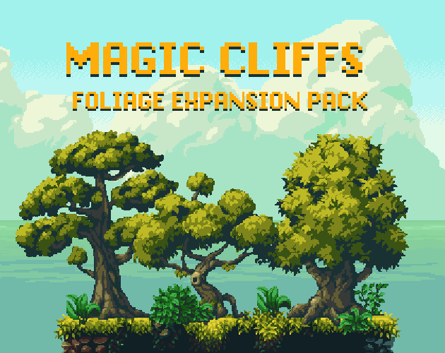 Magic Cliffs Foliage Expansion Pack by ansimuz