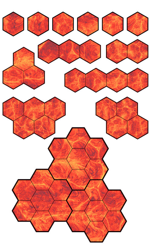 Lava PnP and digital hex tiles by Amadanb