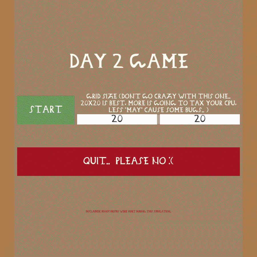 Day 2 & 3 Game by Valzur