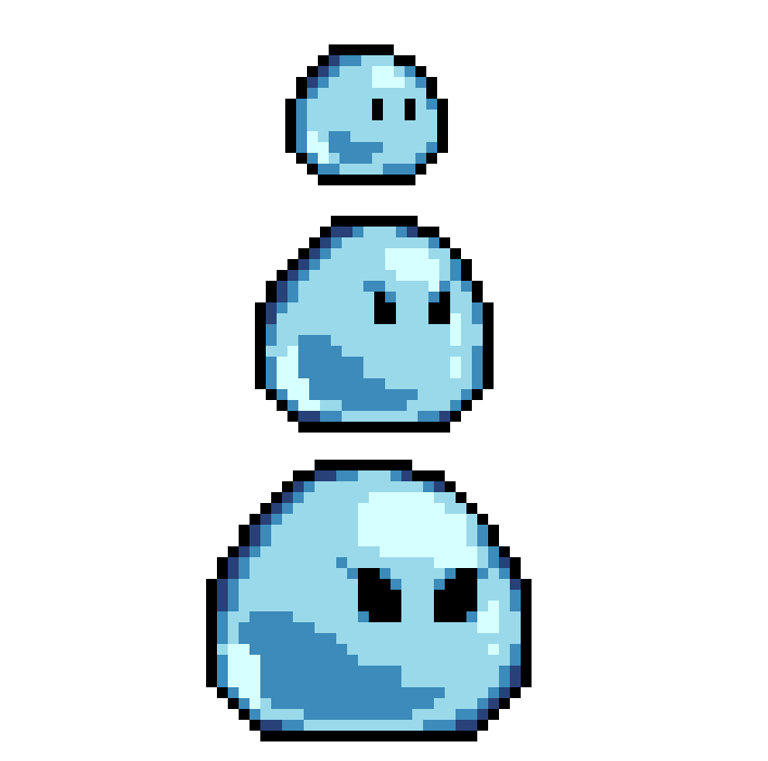 Blue Slime Sprites by SevenWave7