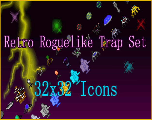 KoTC Retro Roguelike RPG Trap Icon Set by Knight of the Celestial