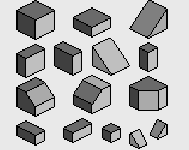 Plain Isometric Shapes by NightTimeWalker