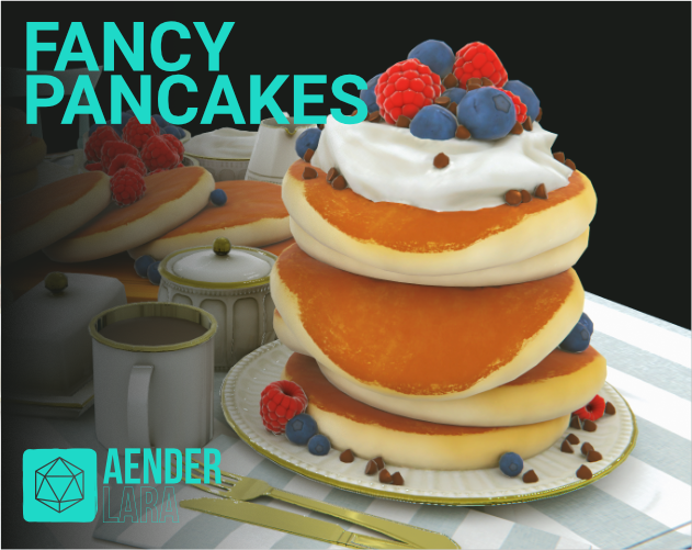 Fancy Pancakes - fbx and Hi-Rez Textures by Aender Lara