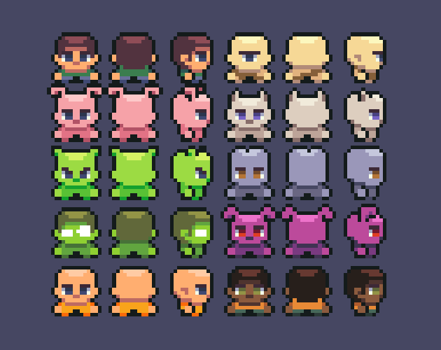 Top Down character pack by TotusLotus