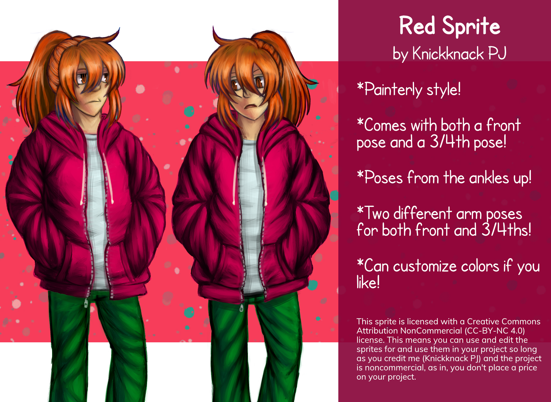 Visual Novel Sprite: Red by Knickknack PJ
