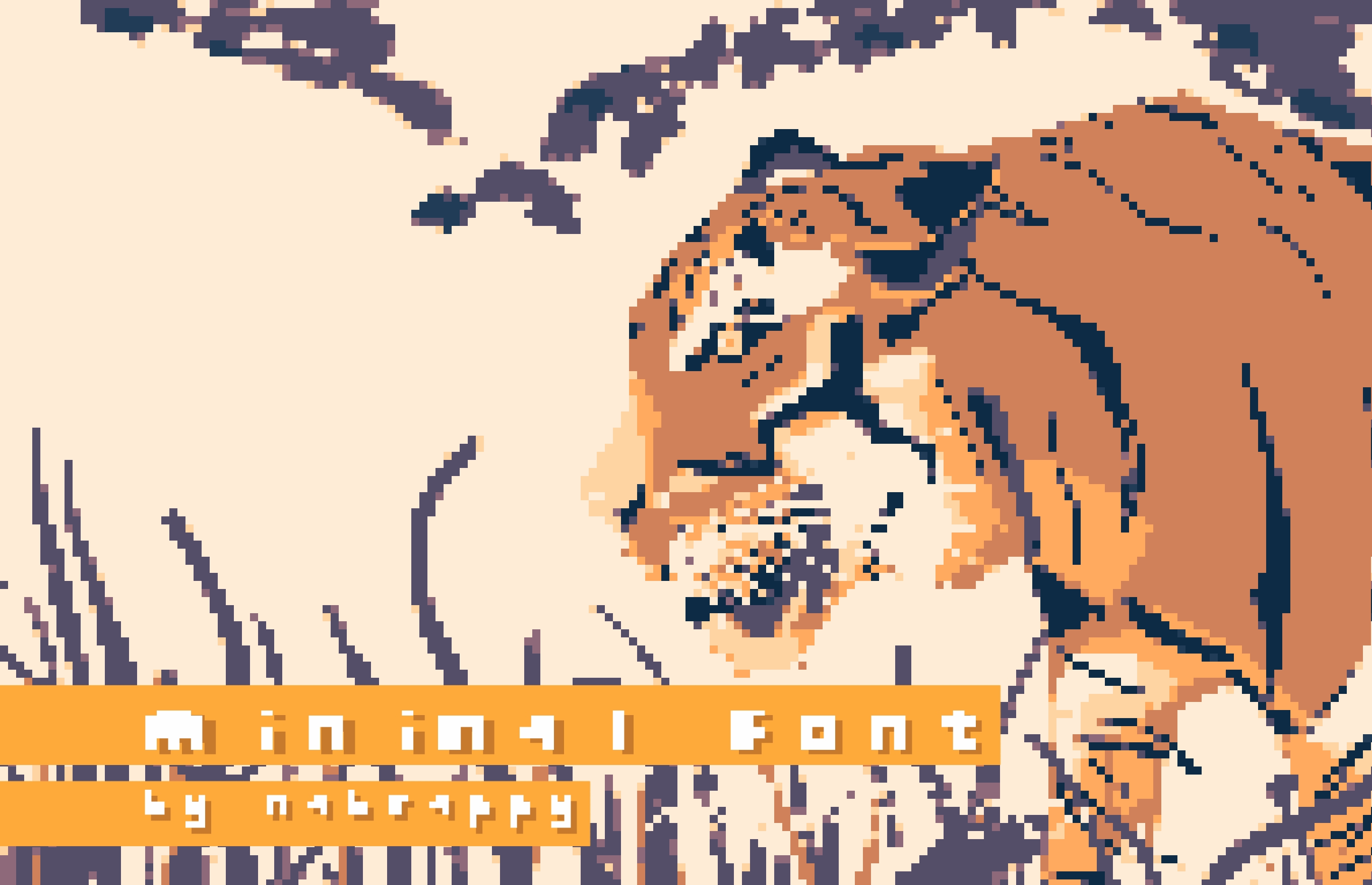 minimal font | ttf pixel font by nabrappy