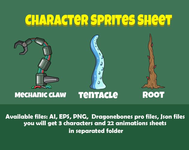 3 character sprite sheets by wahyuprot