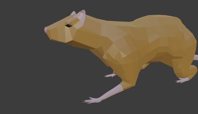 Stylized Low Poly Rat by HargathiProductions