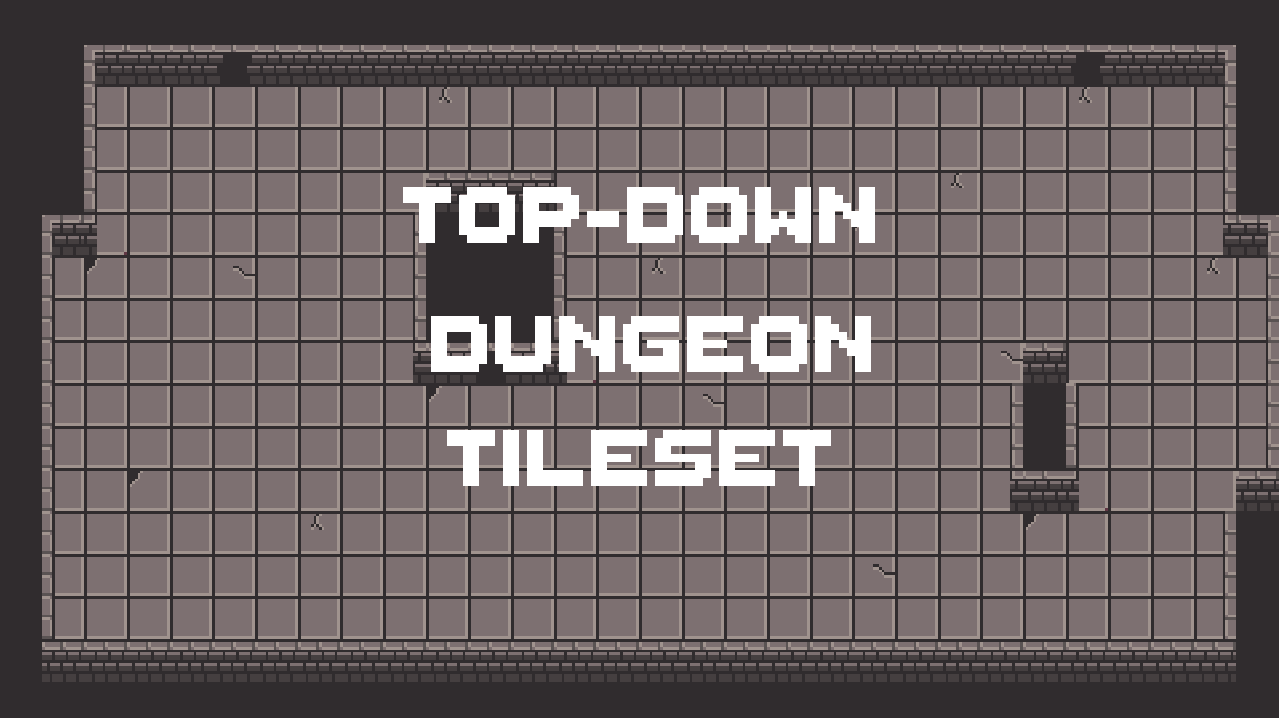 Simple Top Down Dungeon Tileset by Rafagars
