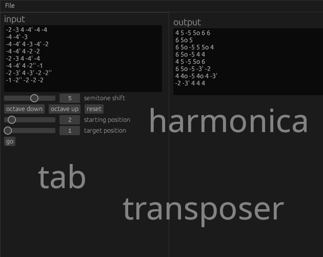 harmonica tab transposer by Seebass22