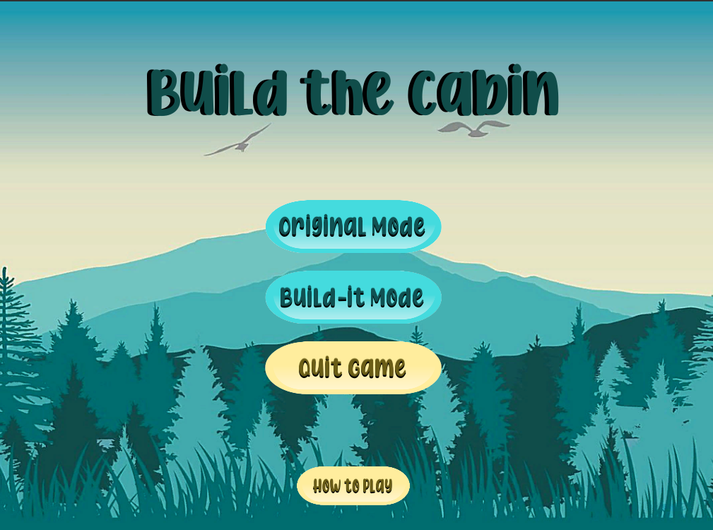 Memory Game: Built The Cabin by Pam Montiel
