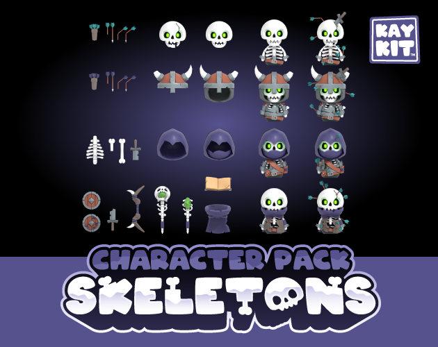 KayKit - Character Pack : Skeletons by Kay Lousberg