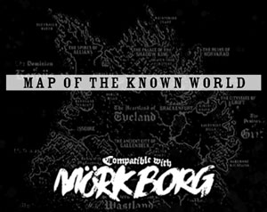Mörk Borg - Map of the Known World by Vandel Arden