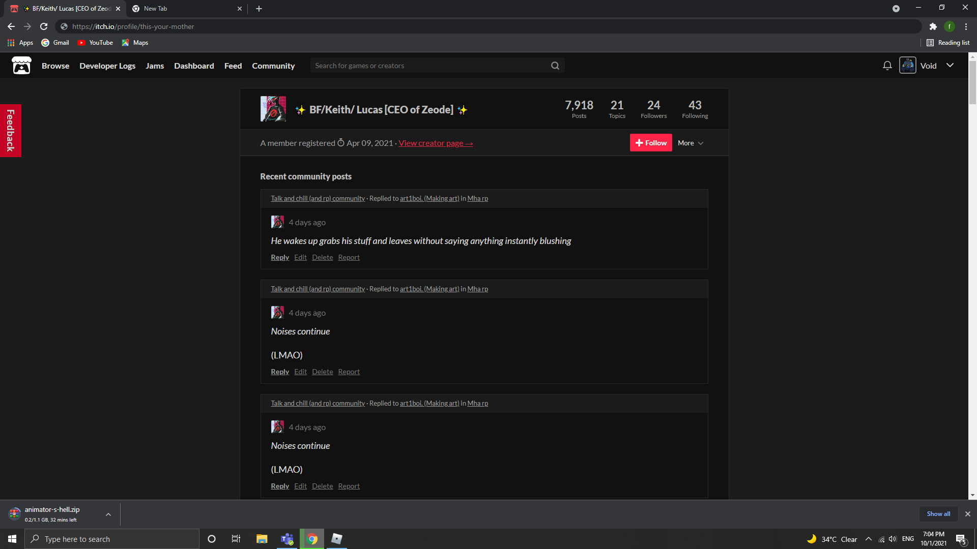 :chadly: - Talk and Chill community - itch.io