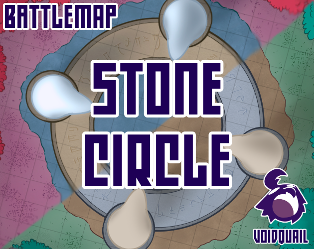 Stone Circle TTRPG Battlemap by Casually Nefarious