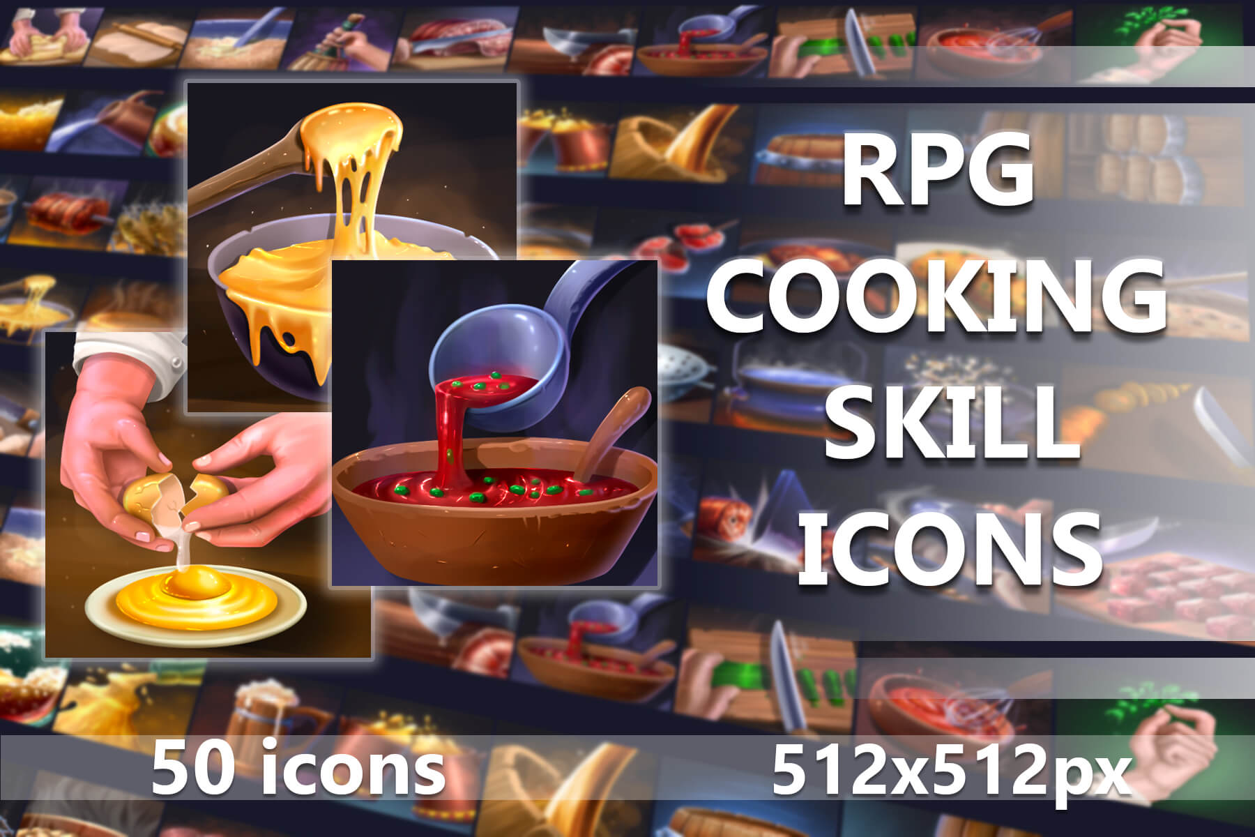 Cooking Skill Icons by Free Game Assets (GUI, Sprite, Tilesets)