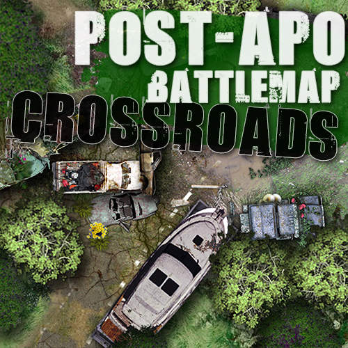 Post apocalyptic Battlemap ☢️ Crossroads danger by Amatsu Maps