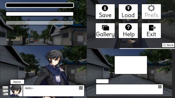 Visual Novel GUI Pack 005 (Black&White #2) by Smileflower