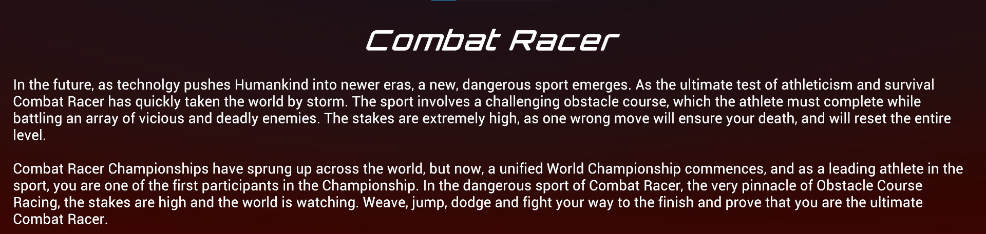 Combat Racer by Janmejay Chakravarty