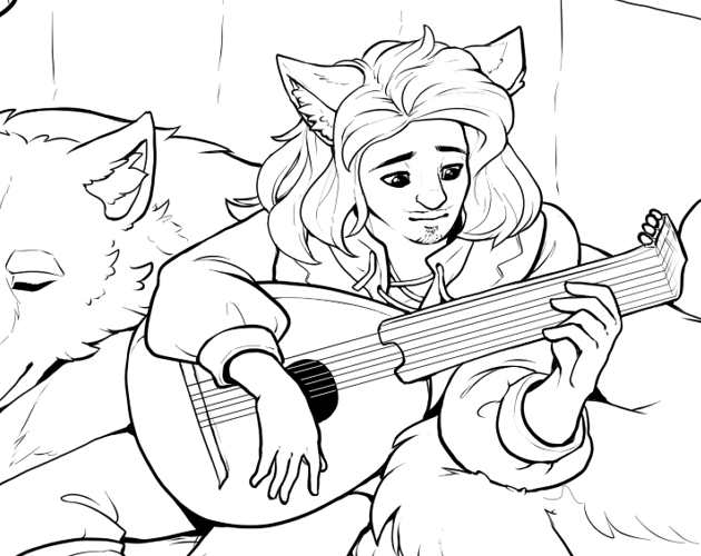 TTRPG Colouring Page by LadyIcepaw