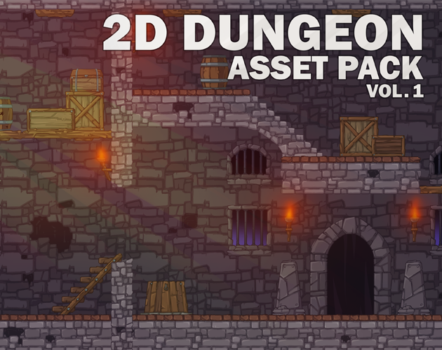 2D Dungeon Asset Pack Vol. 1 by Fantazmo Art