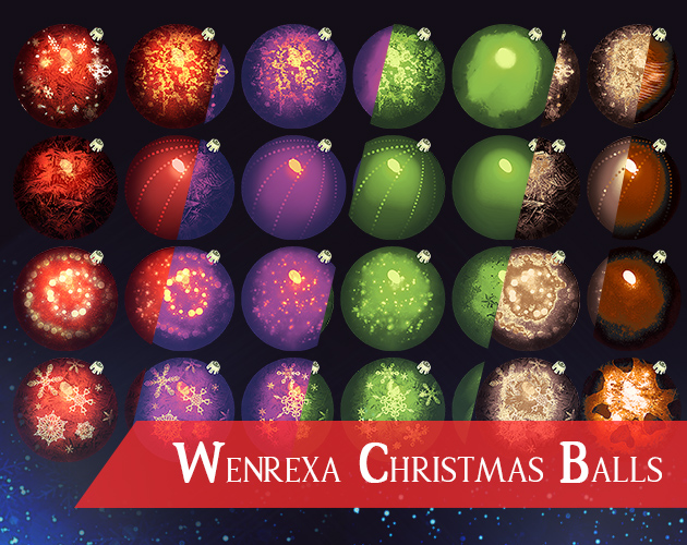 Assets: Colorful Christmas Balls by Wenrexa