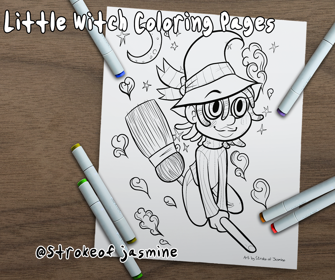 Little Witch Coloring Pages and MORE by DJ990J