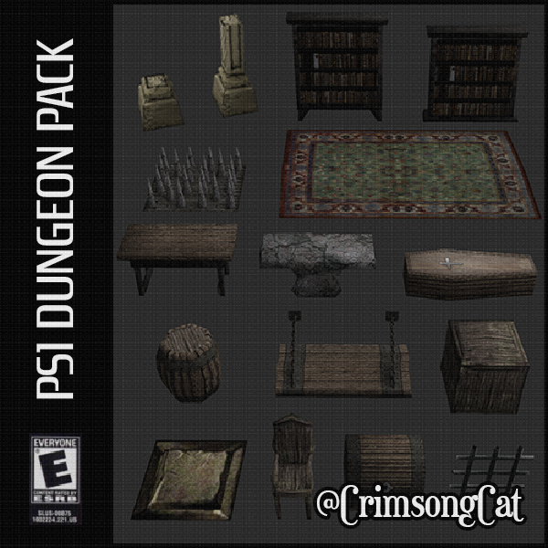 PS1 PSX Dungeon Modular Pack by CrimsongCat