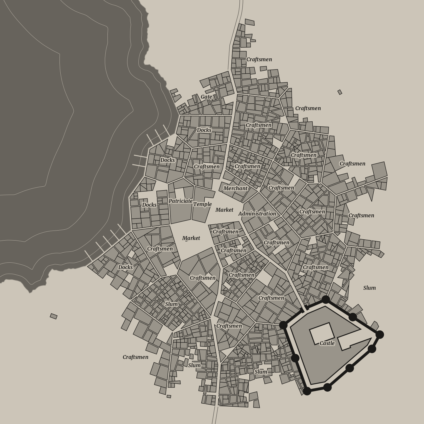 Medieval City Map Generator