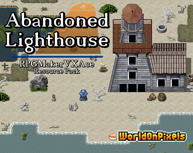 Abandoned Lighthouse - RPGMaker VX Ace Tileset by World On Pixels