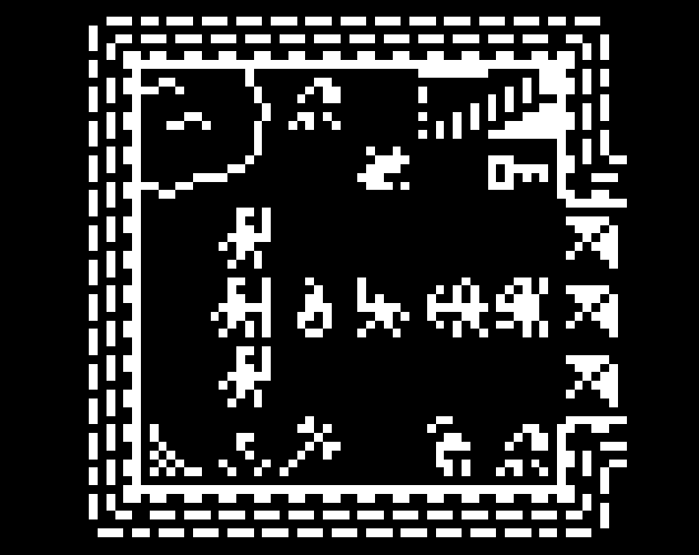 1-Bit Top-Down Sprites (8x8) by Crystalwarrior