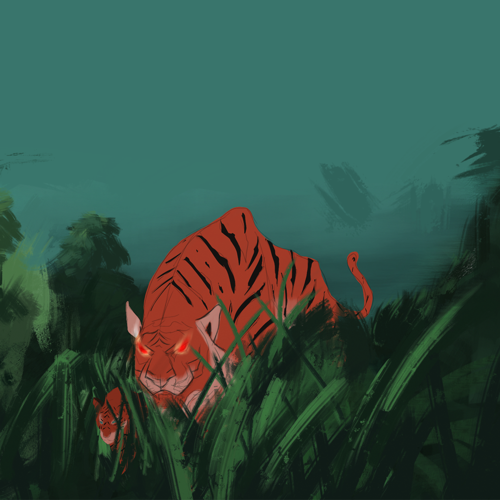 Tiger Run by Arkeyuen