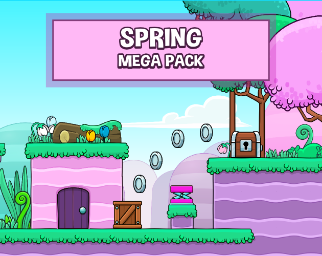 Spring themed game asset collection by Robert Brooks ...