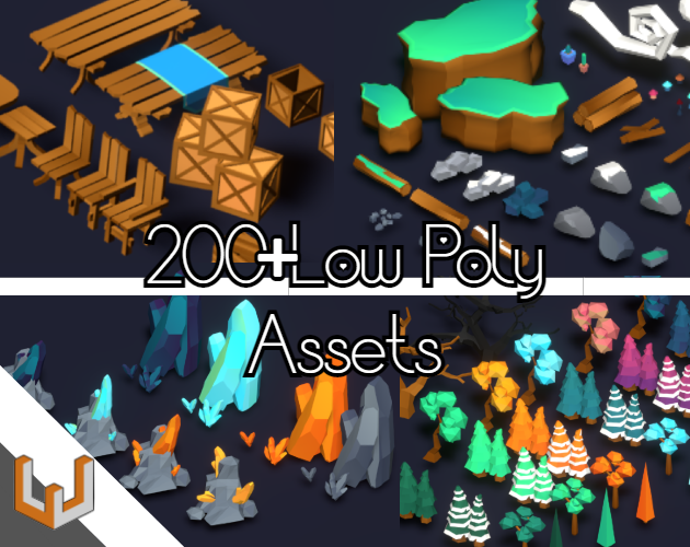 200 Low Poly Universal Asset Pack by Wildenza