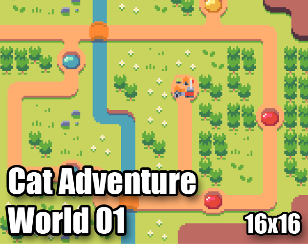 Cat Adventure - World Map 01 by SkullReaper