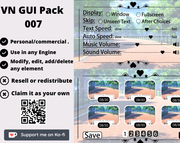 Visual Novel GUI Pack 007 by Smileflower