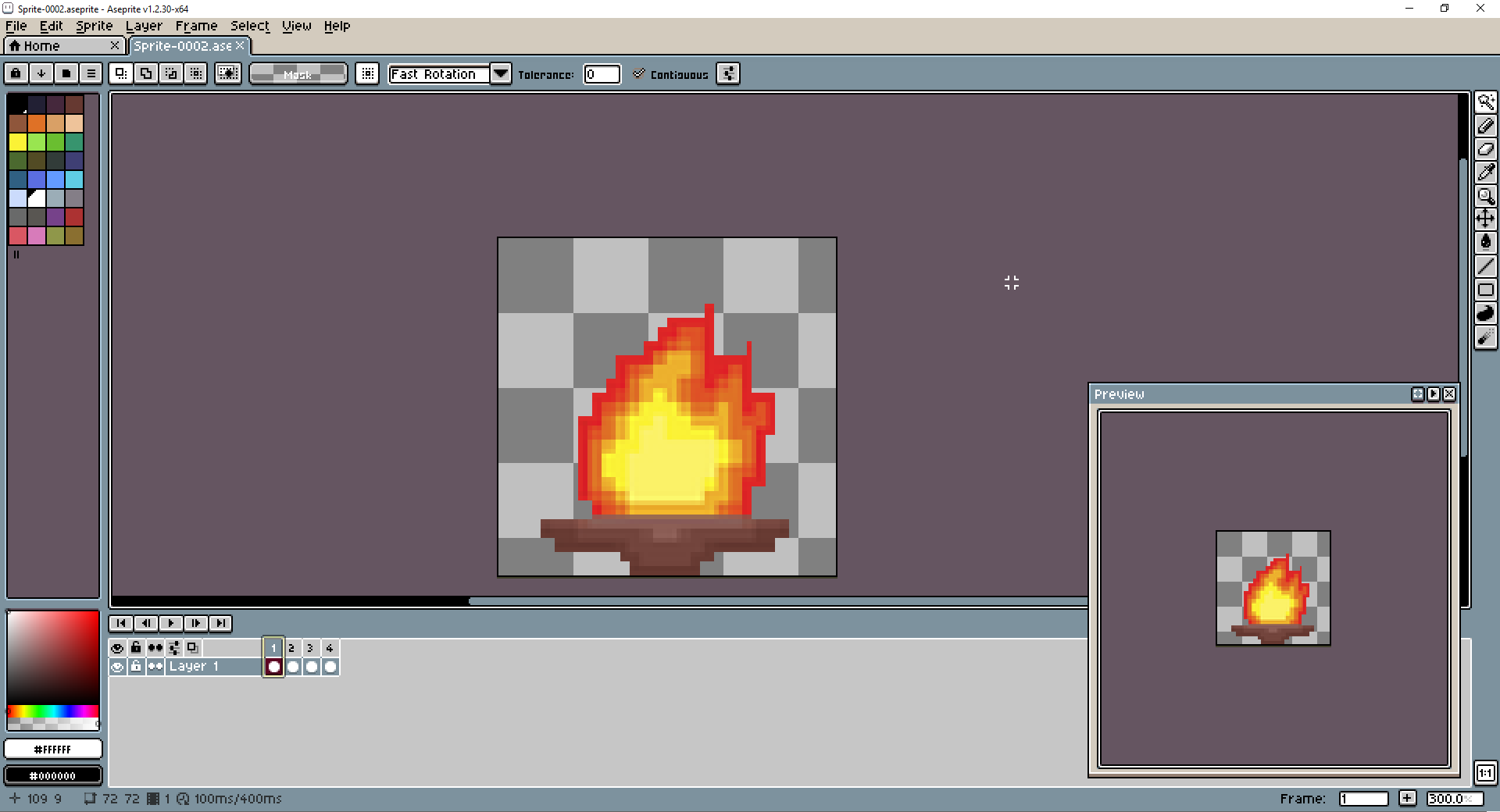 Animated Campfire Pixel Art By Maggew