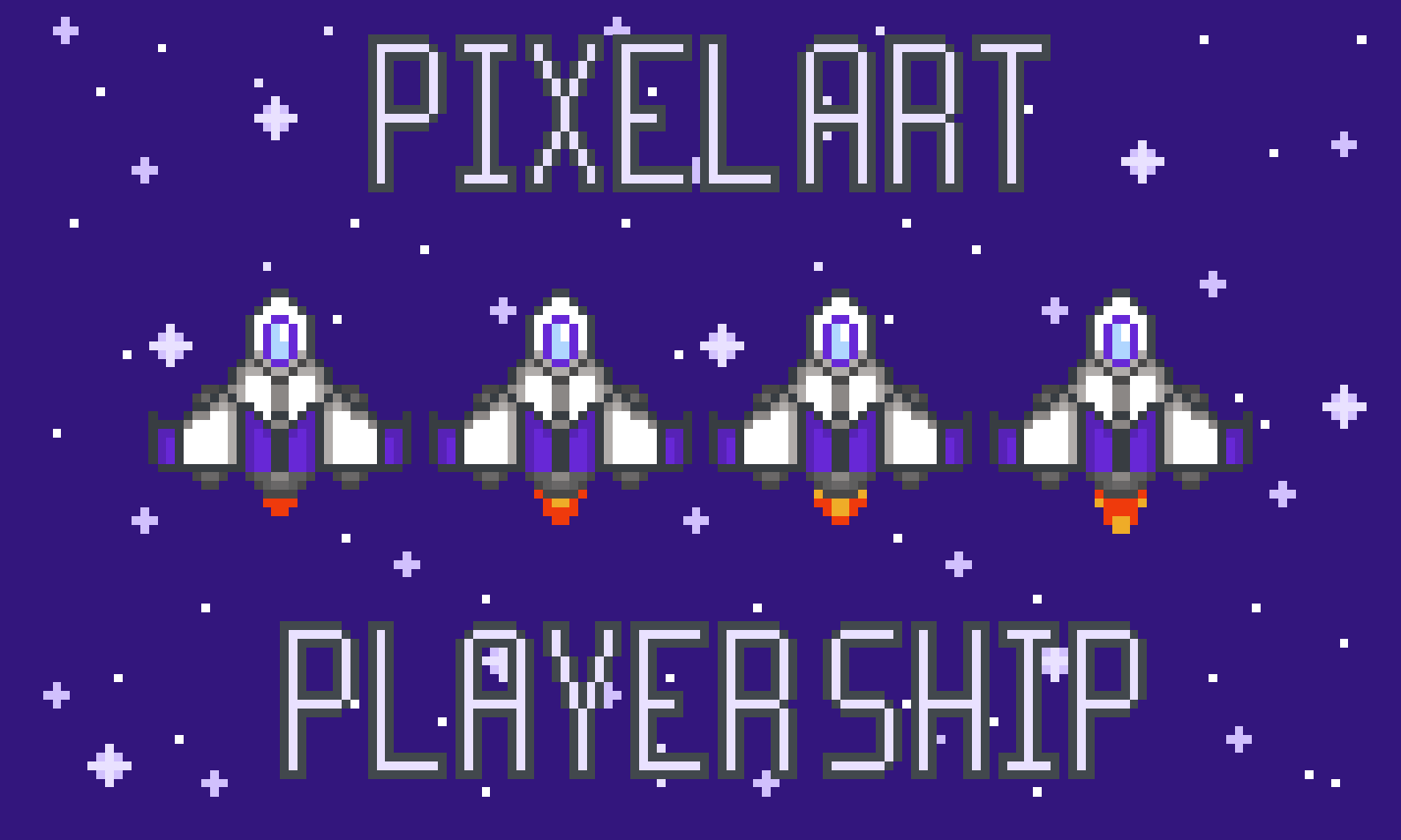 Pixel Nebula Player SpaceShip by PixelCarvel