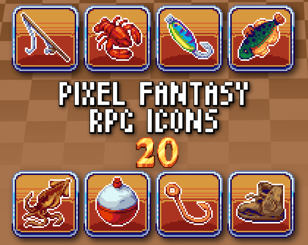 PIXEL FANTASY RPG ICONS - PACK 20 by Caz