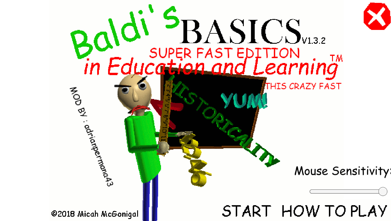 Baldi's Basics SUPER FAST EDITION Old Versions (Reupload) by Dima Dimon