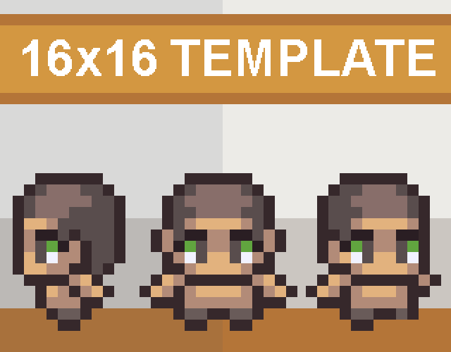 16x16 Character Template by SolaarNoble