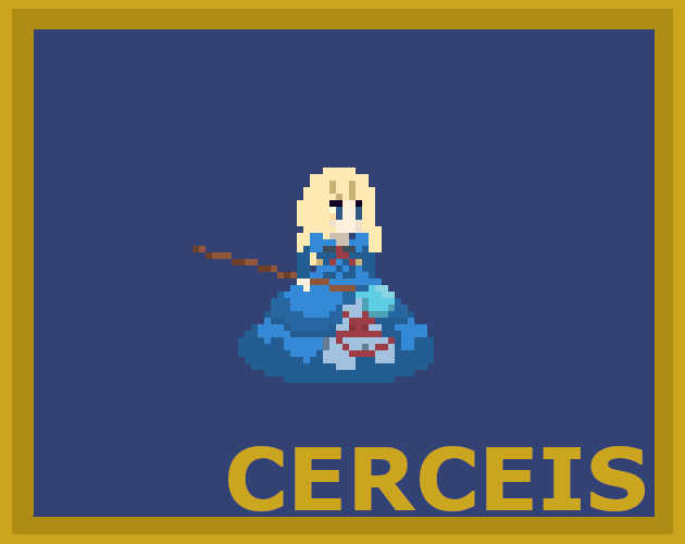Pixel Character Sprite - Princess Mage by Cerceis
