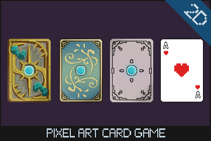 Pixel Art Card Game UI by afgameassets