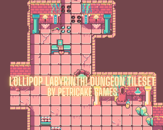 Lollipop Labyrinth! Dungeon Tileset by PetricakeGames