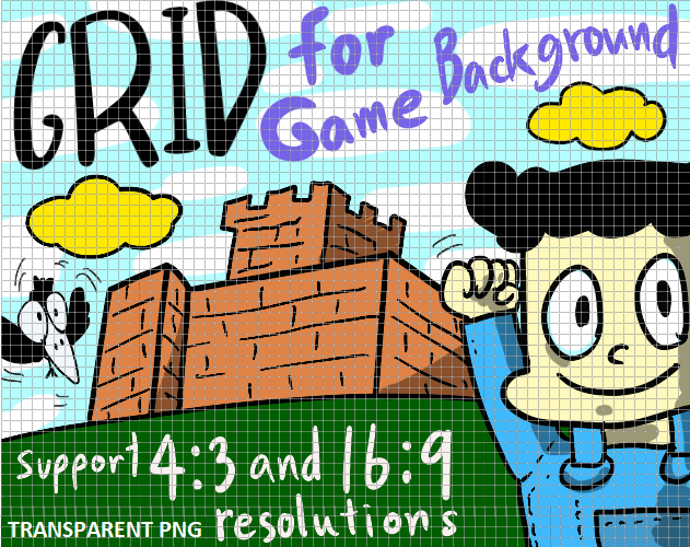 Grid for game background-use as guideline when writing the game by ahturin