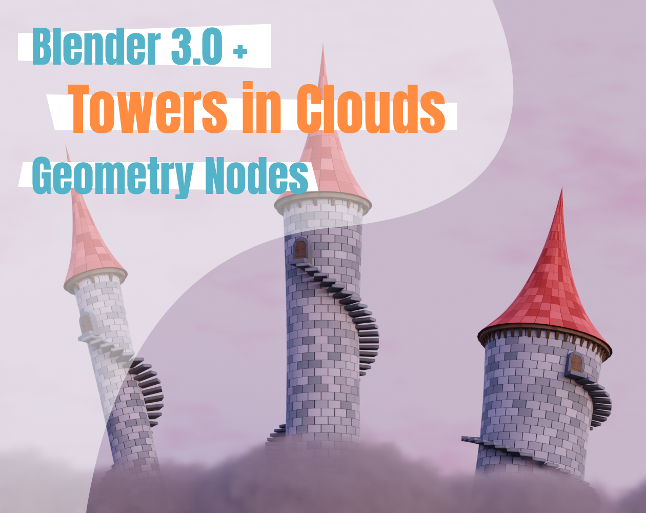 Stylized Towers in Blender Geometry Nodes by retroshaper