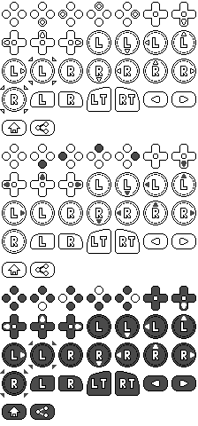 Generic Controller 32x32 and 16x16 Pixel Art Prompts by Strelly