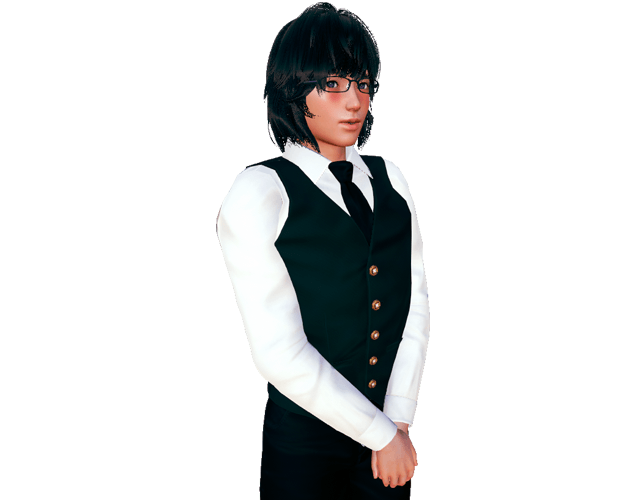 Visual Novel .png Characters Adam Office by Quark_Yifu