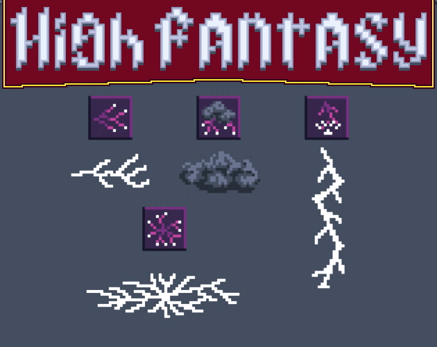 New High Fantasy Pack Released! - High Fantasy - Lightning Magic Pack ...